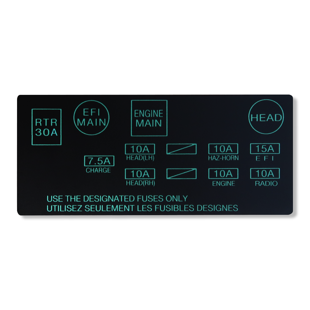 AE86 4AGE Fuse Box Decal | OEM Style Factory Green – Preserve Rad